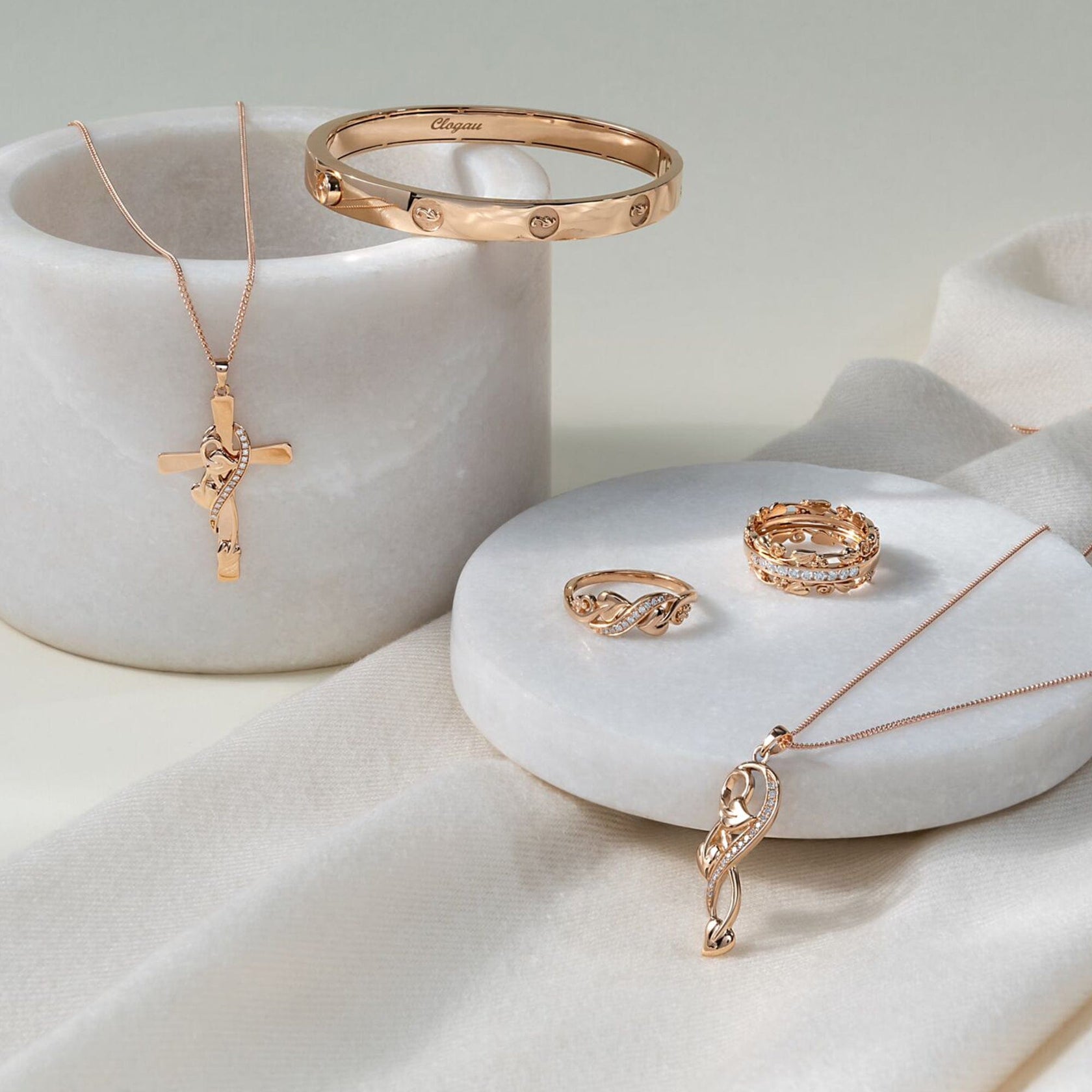 1854 Tree of Life® Diamond Cross Pendant – Clogau