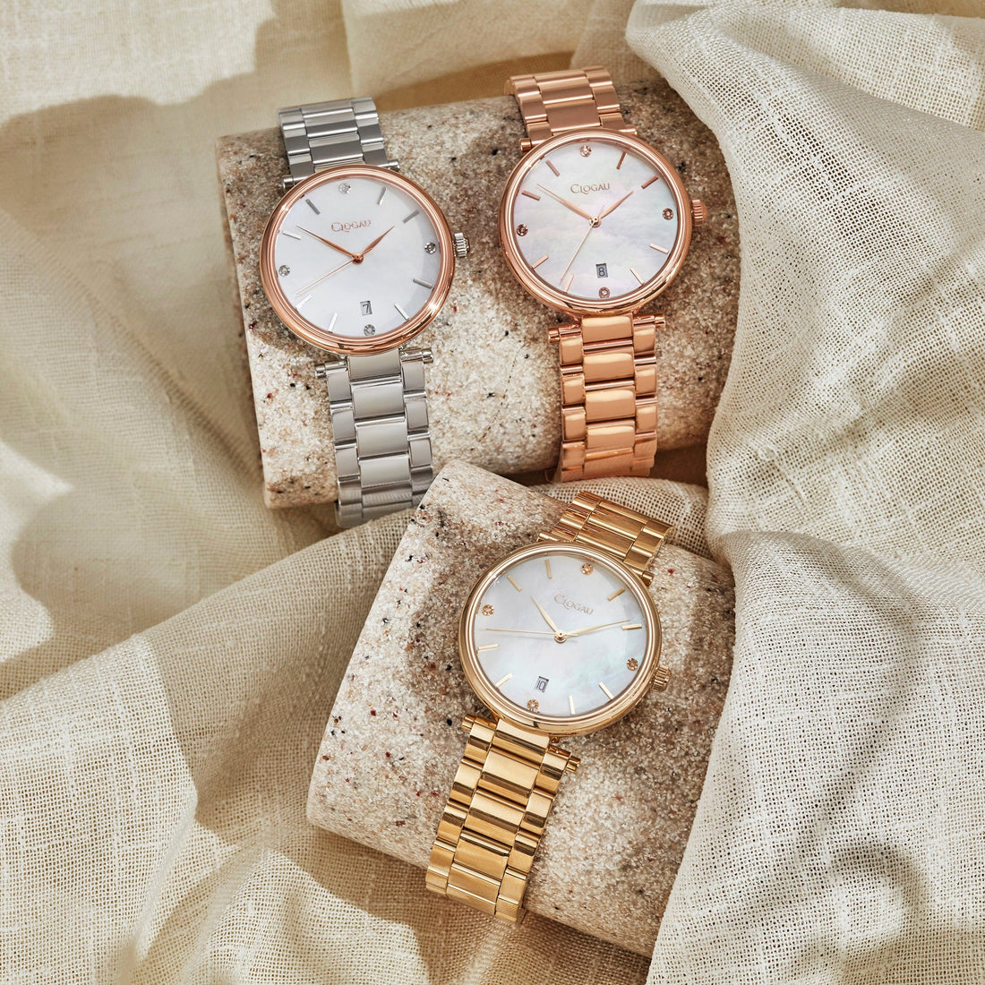 Celyn Yellow Gold-Tone Diamond Watch – Clogau