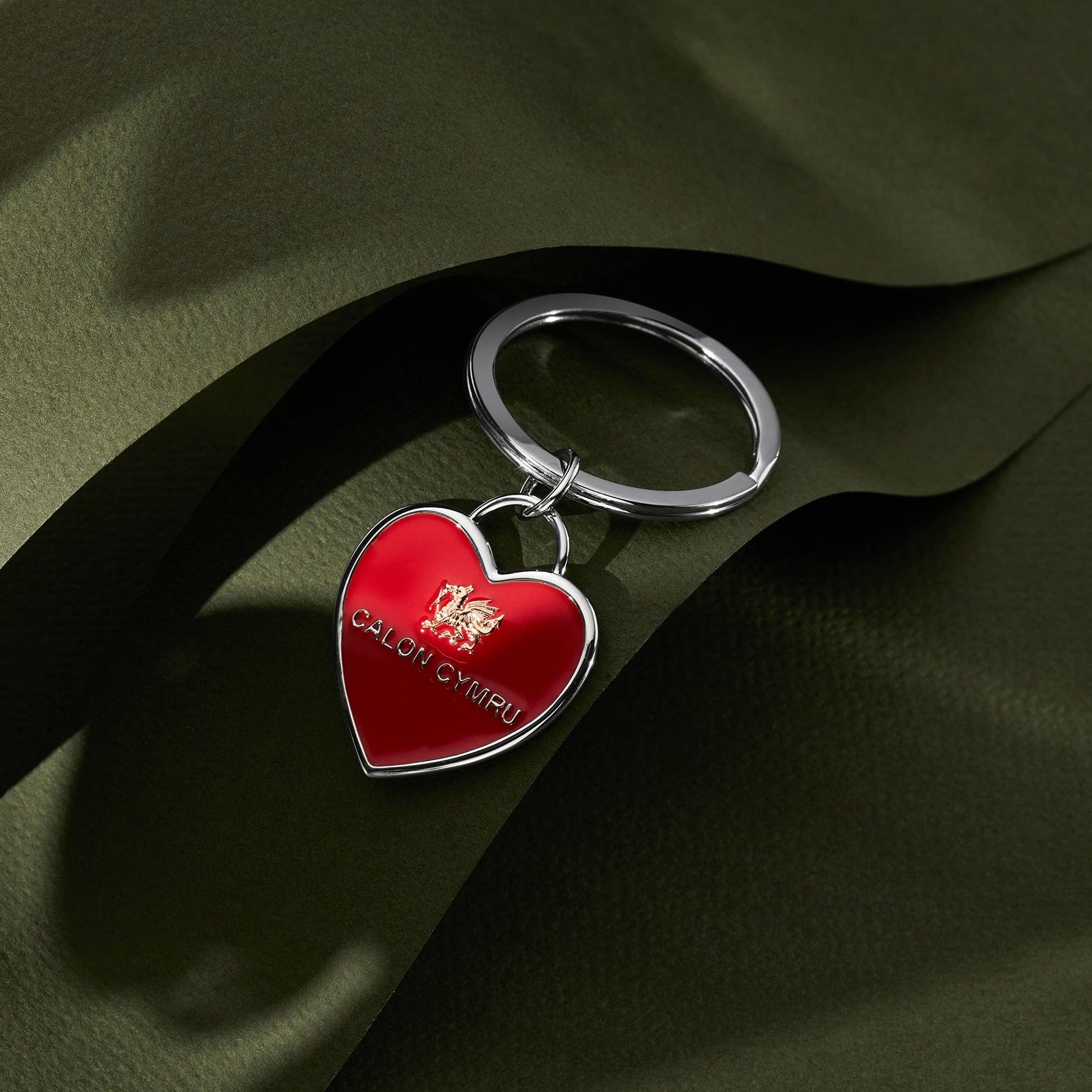 WRU Welsh Heart Keyring – Clogau